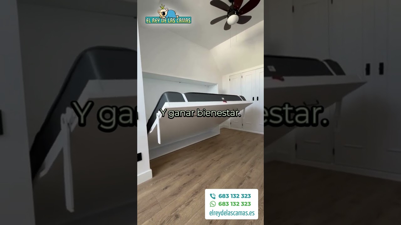 🏡 Mira cómo esta cama abatible cambia todo en segundos #mueblesmodernos