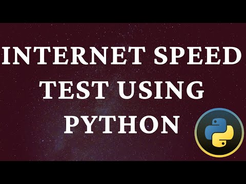How to check internet speed using python?