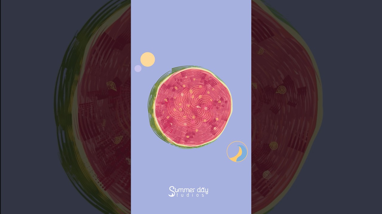Making a Guava Slice vector in adobe illustrator #vectorart
