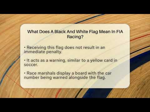 What Does A Black And White Flag Mean In FIA Racing? - The Racing Xpert