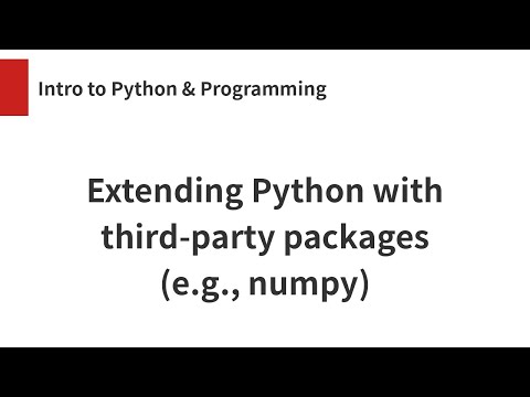 Extending Python with third-party packages (example: numpy)