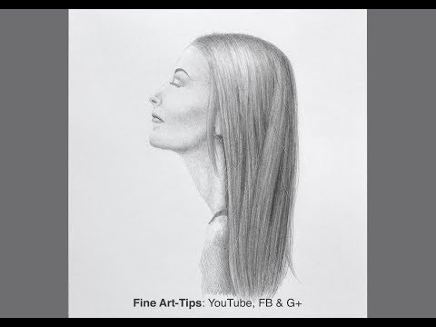 How to Draw Straight Hair – Very Easy Way – Narrated – Laura Syrus