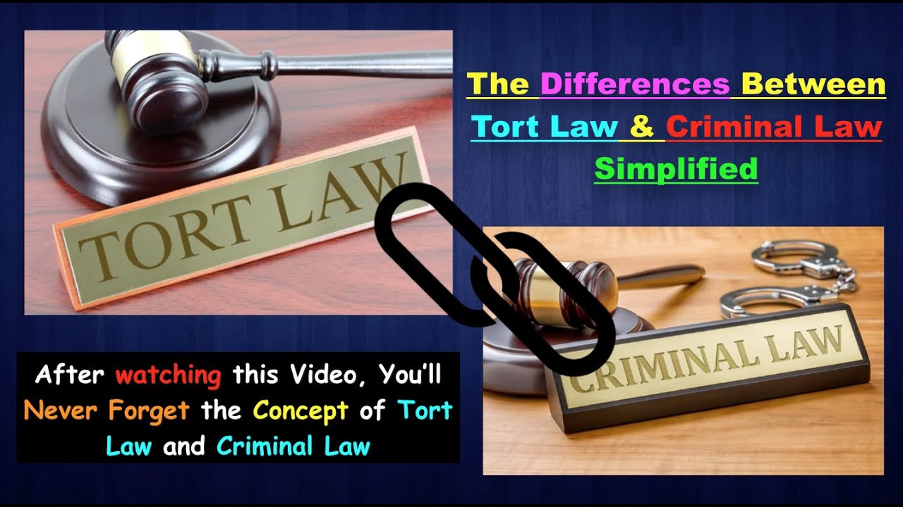 Understand the Difference B/w Tort Law & Criminal Law in a Simple Language