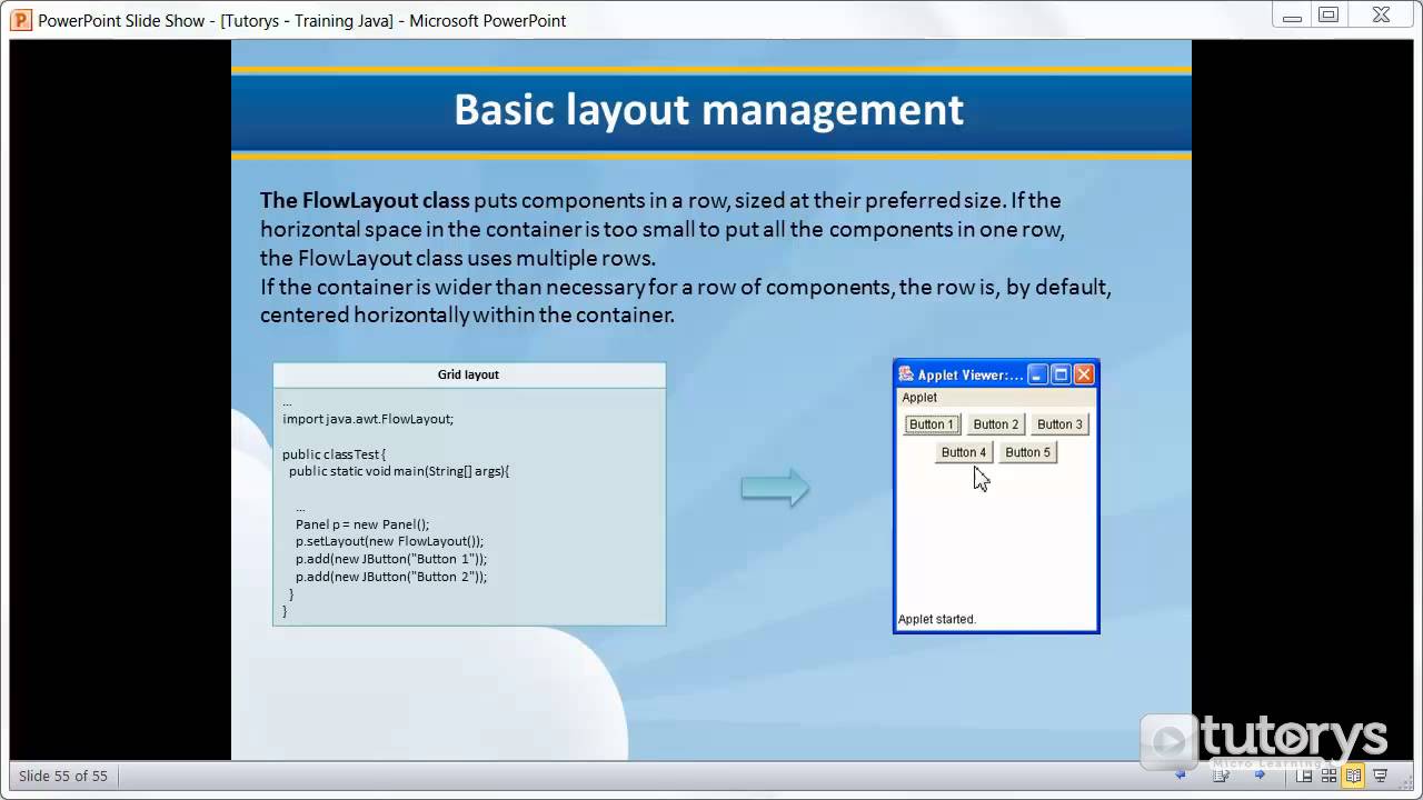 How to use FlowLayout in Java?