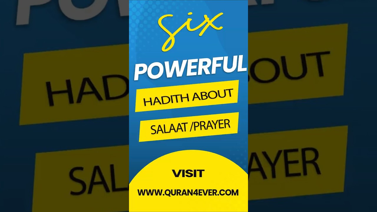 🌟 6 Powerful Hadith on the Importance of Salaat 🌟 #quran4ever