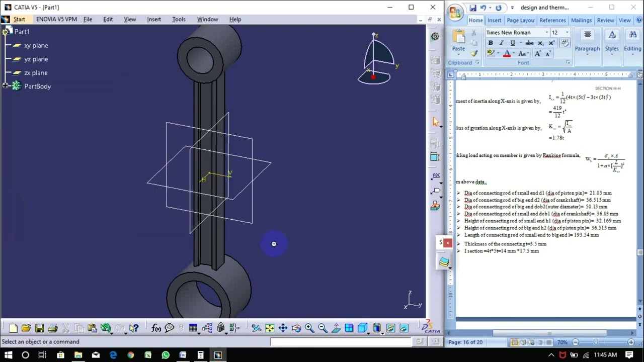 Design and Dynamic and Thermal analysis of Single Cylinder Engine