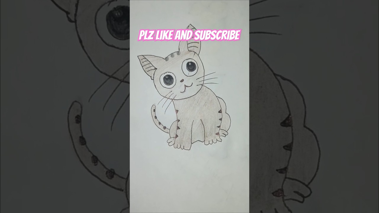 #Easy cat drawing #viral video #newsong