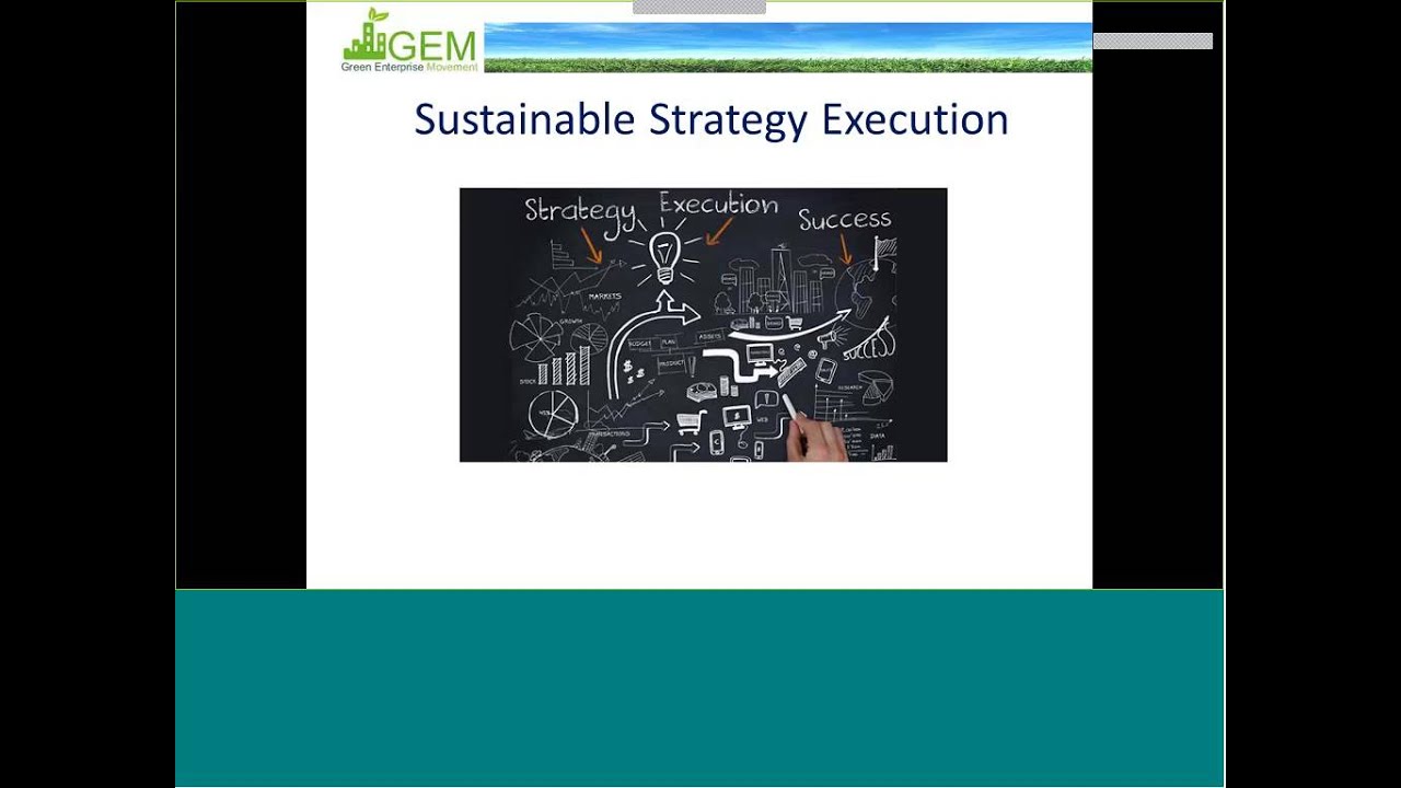 Sustainable Strategic Planning Webinar 3 Sustainable Strategy Execution