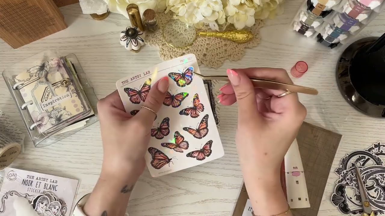 ASMR Journal With Me - Relaxing journaling videos - Mini Journal Spread - Art Journaling - Scrapbook
