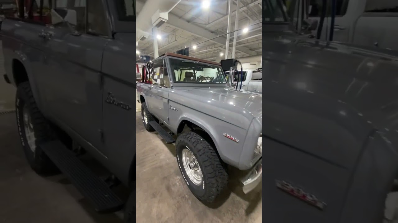 Vintage 1969 Ford Bronco Nardo Grey with Saddle Brown Leather