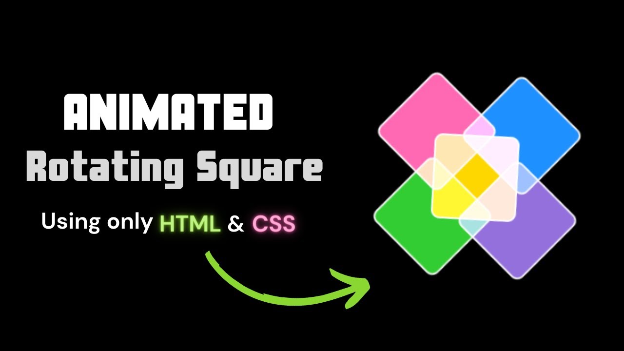Create Square Rotating Animation by using only HTML & CSS | MsWebco