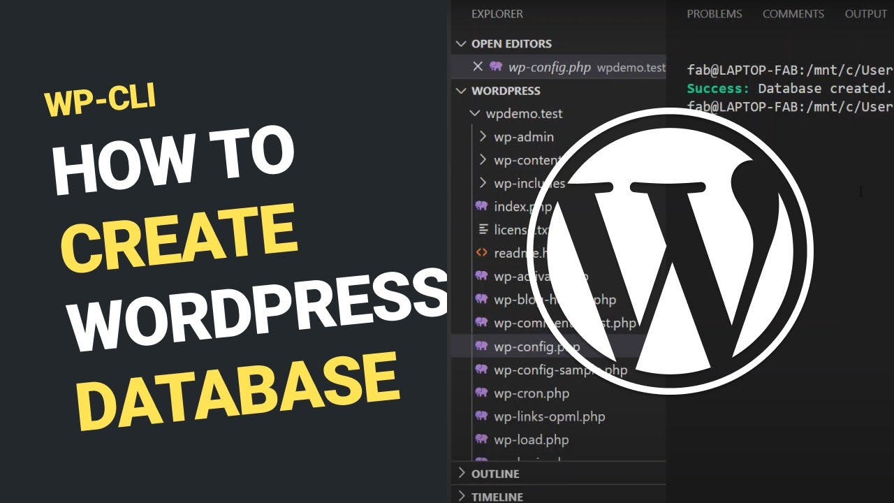 How To Install WordPress using WP-CLI - #3 Create the Database