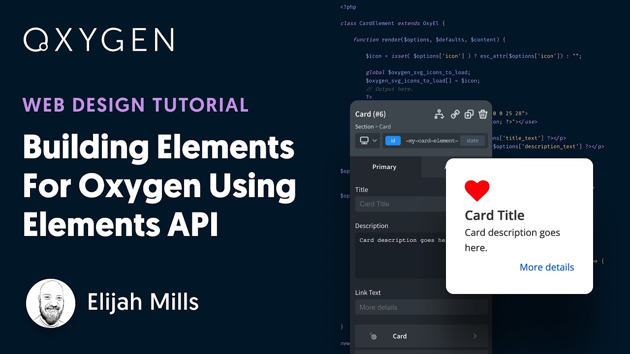 Building New Elements For Oxygen Using The Elements API