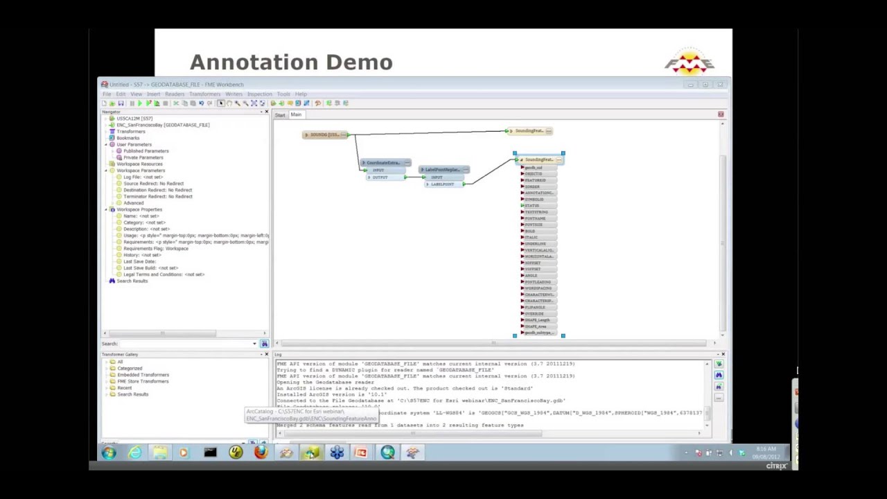Create annotation features for loading data into a file geodatabase