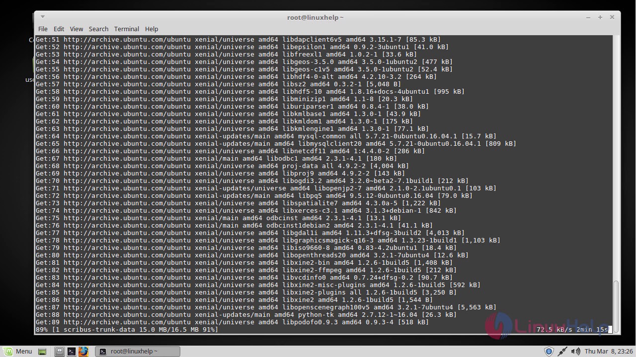 How to install Scribus 1.5.4 on Linux Mint 18.3