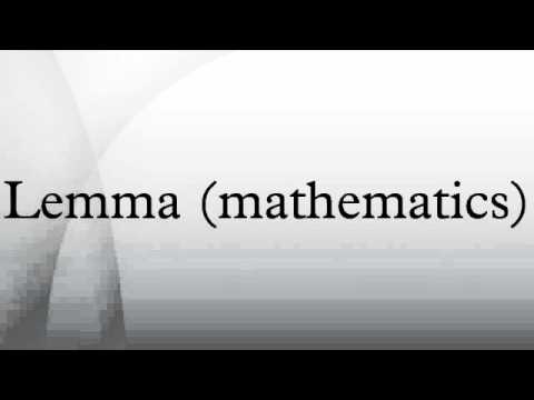 Lemma (mathematics)