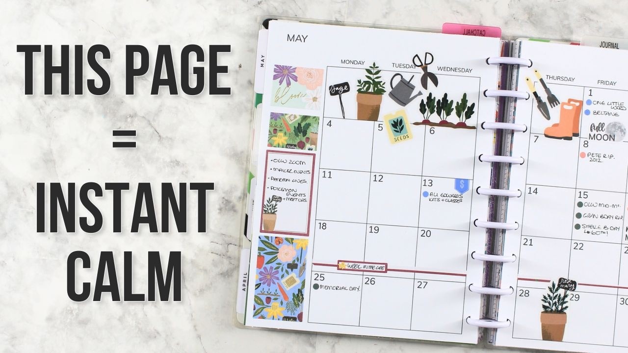 How Decorating & Filling In One Monthly Page Calms My Whole Month