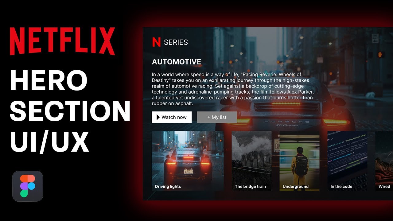 NETFLIX Hero section in 3 STEPS - FIGMA