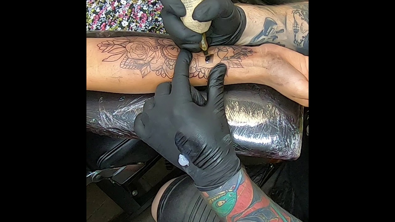 Clock rose cover up, Tattoo Timelapse