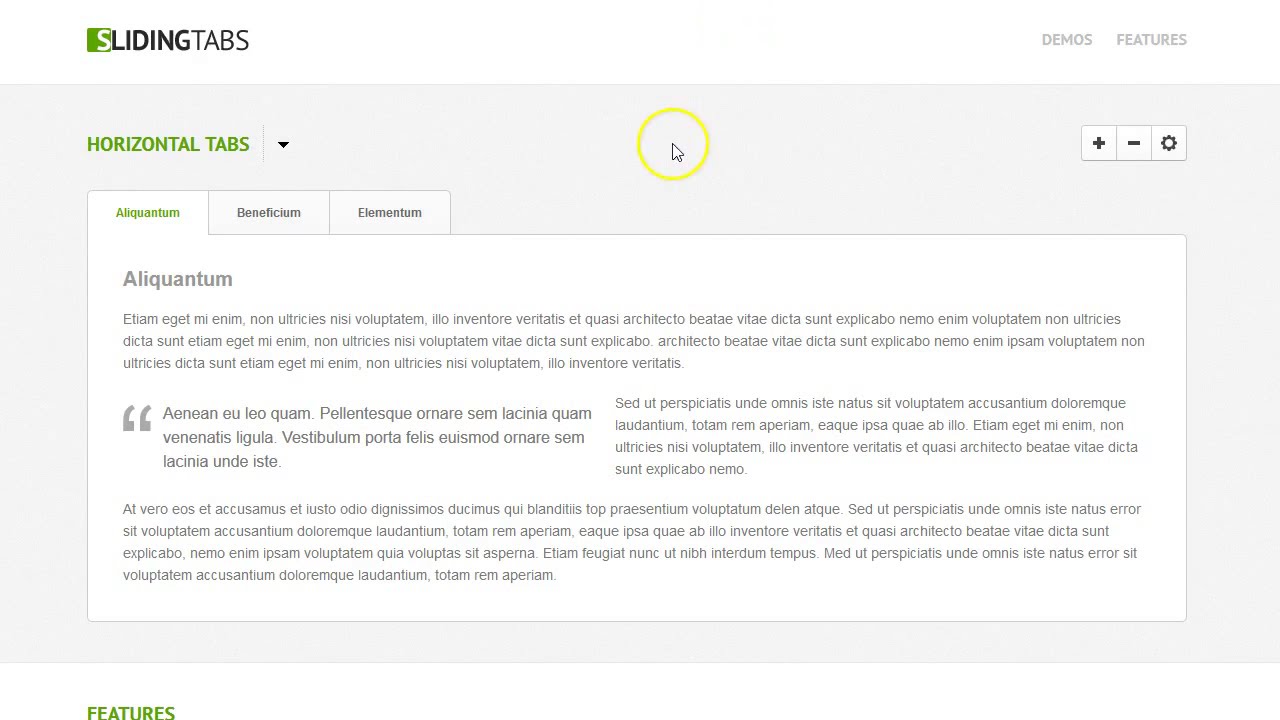 Sliding Tabs WordPress Plugin