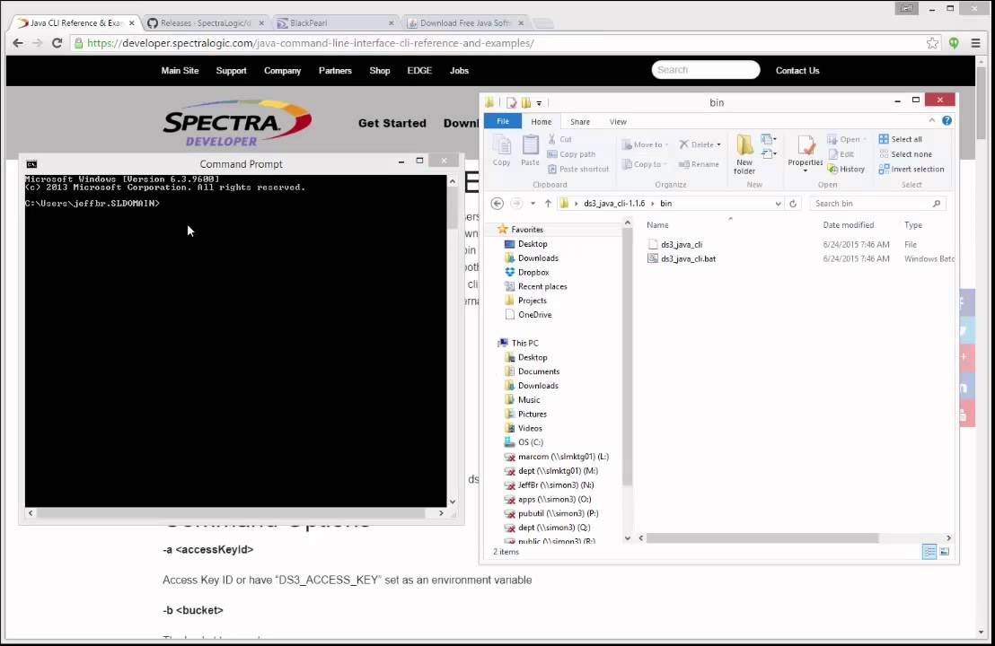 Using the BlackPearl Java Command Line Interface