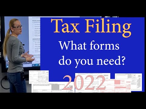 Tax forms, documents needed to file your taxes. Tax return checklist. What tax forms do I need?