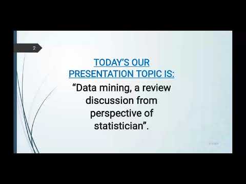 Data mining: A review discussion from perspective of statistician. ppt