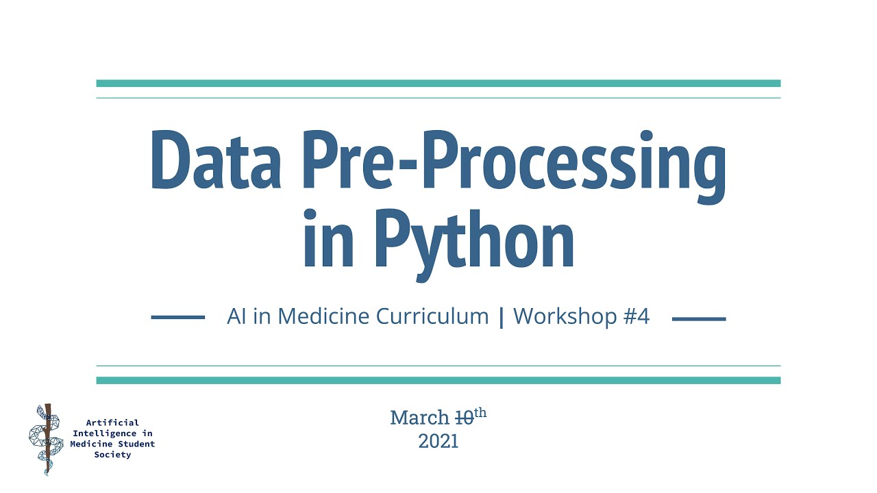 Workshop 4: Data Pre-Processing in Python