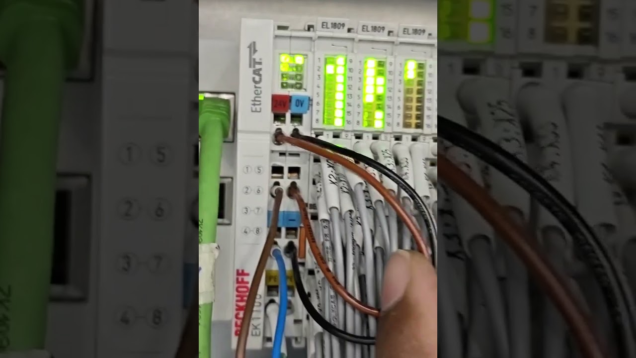 #Beckhoff Ek1100 Module with Digital input, Output and Analog input card Interface.