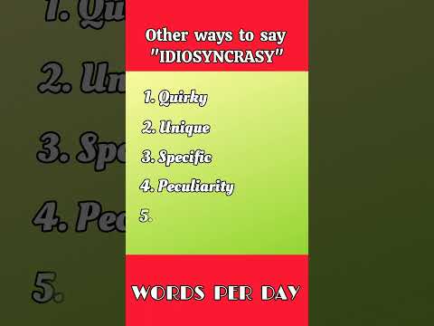 Another word for "IDIOSYNCRASY" #englishlearners #englishlearning #youtubeshorts