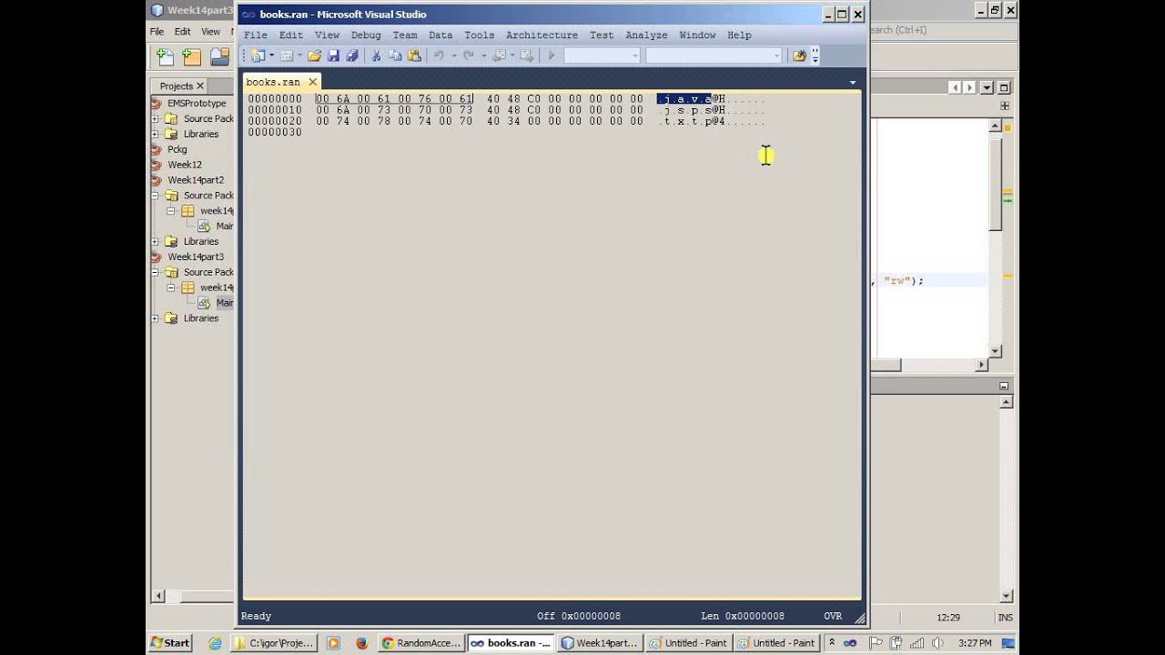 Week 14 Random access file