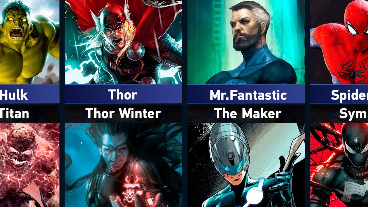 Marvel Superheroes and Their Evil Versions