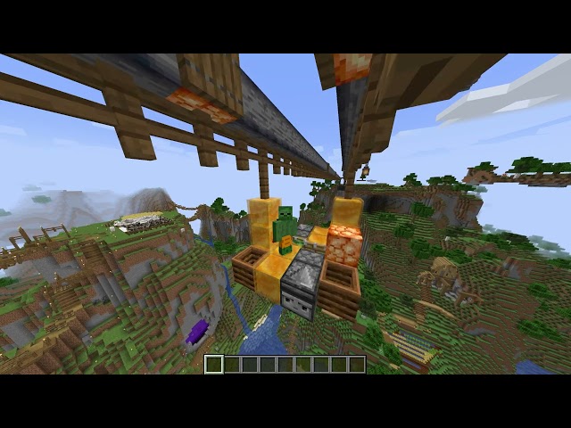 Working Gondola across Mountains Minecraft Map
