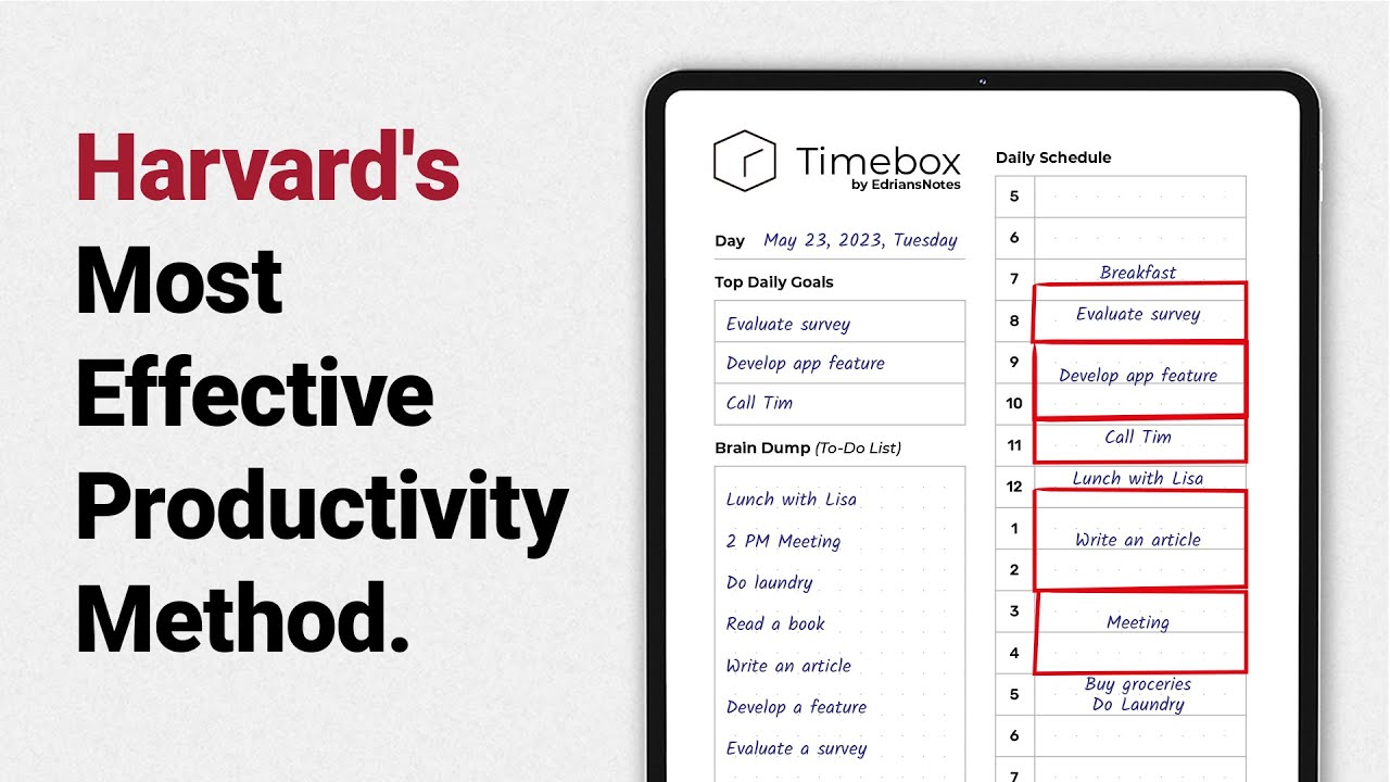 Unlocking Productivity: The Timebox Method from Harvard | Galaxy.ai