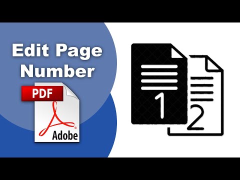 How to edit page numbers in a pdf file (Edit PDF) using Adobe Acrobat Pro DC