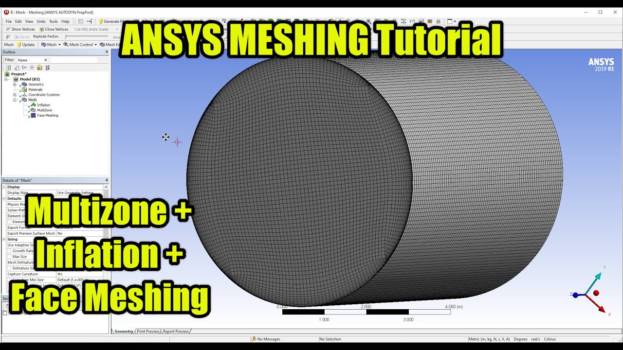 ✅ #ANSYS MESHING - Multizone+Inflation+Face Meshing - Tutorial
