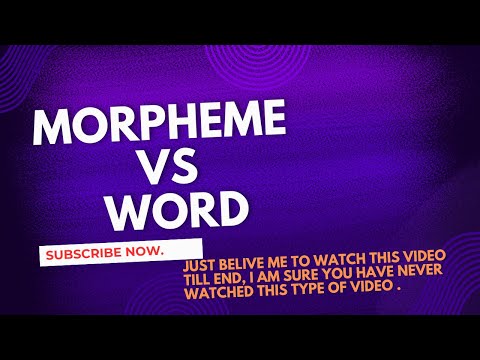Morph vs word |difference between morph and word |The Language Lab|