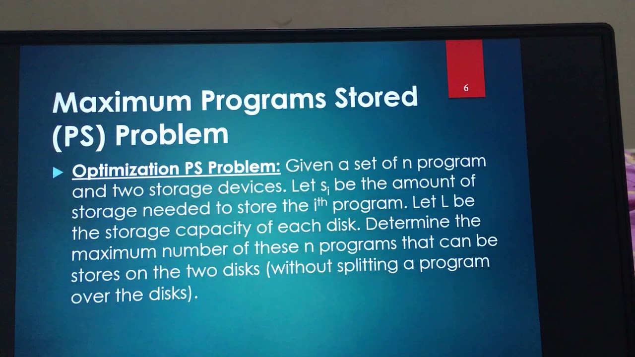 PPT on Approximation algorithm to store programs