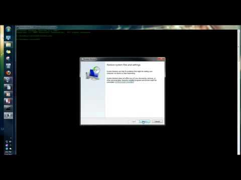 Windows CMD Open and Run System Restore