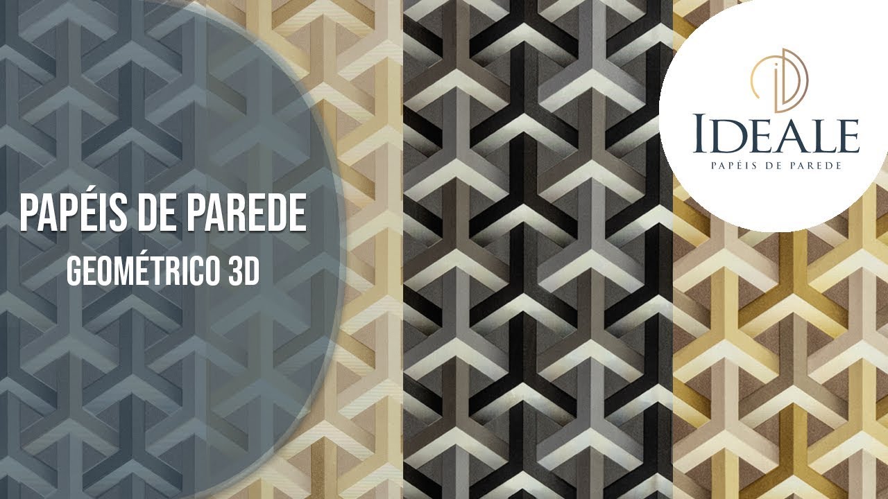 PAPÉIS DE PAREDE GEOMÉTRICO 3D COLEÇÃO 2019