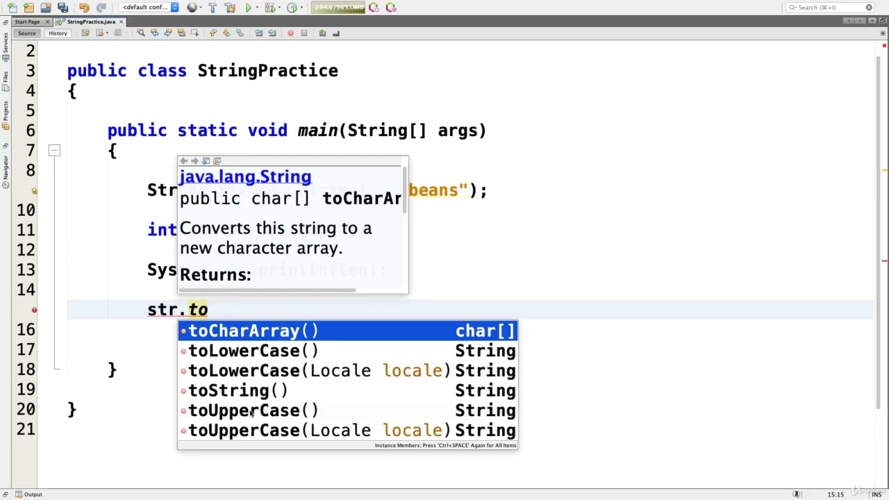 6.7 : Practising String Methods — [Abdul Bari] Java Course