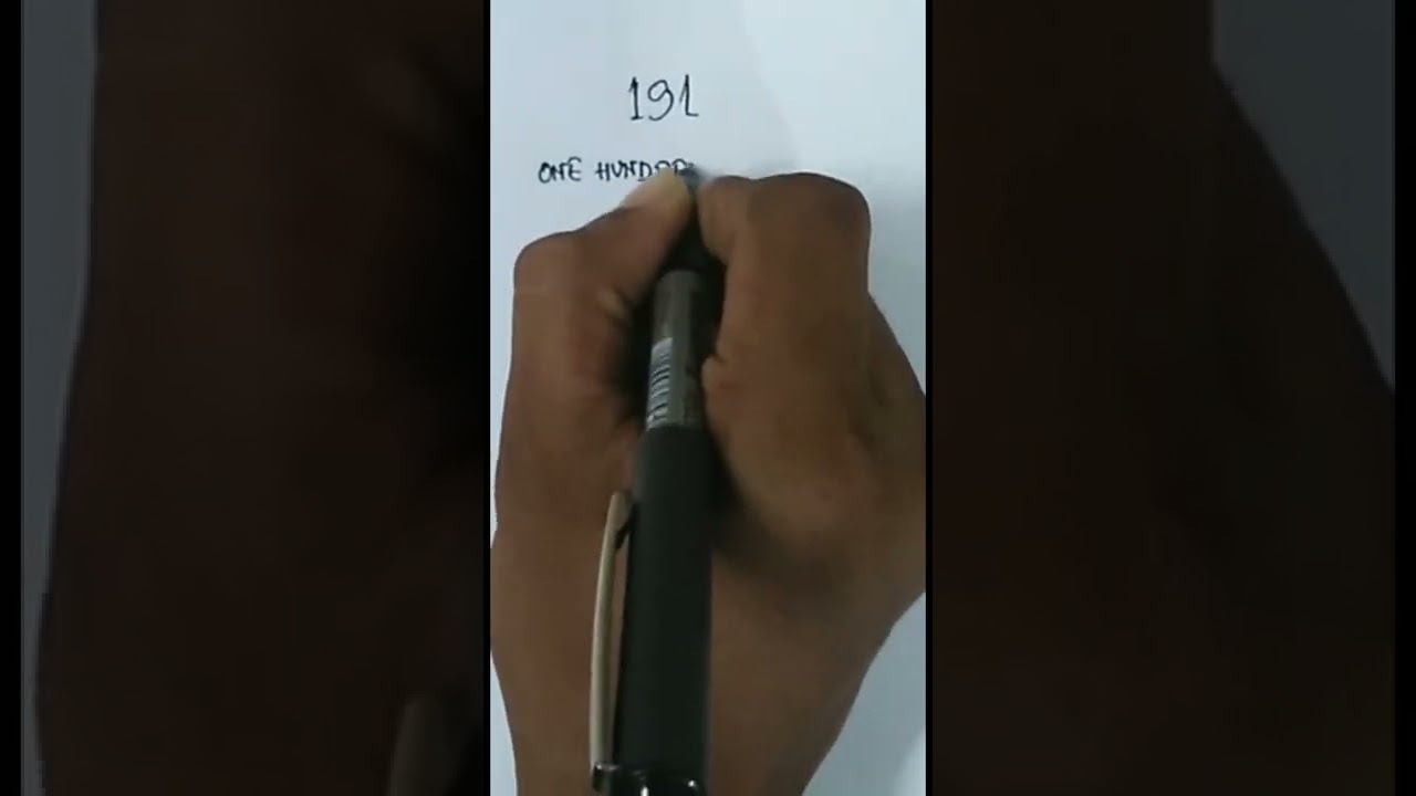 how to write number 191 (Day-191)(11-07-22)