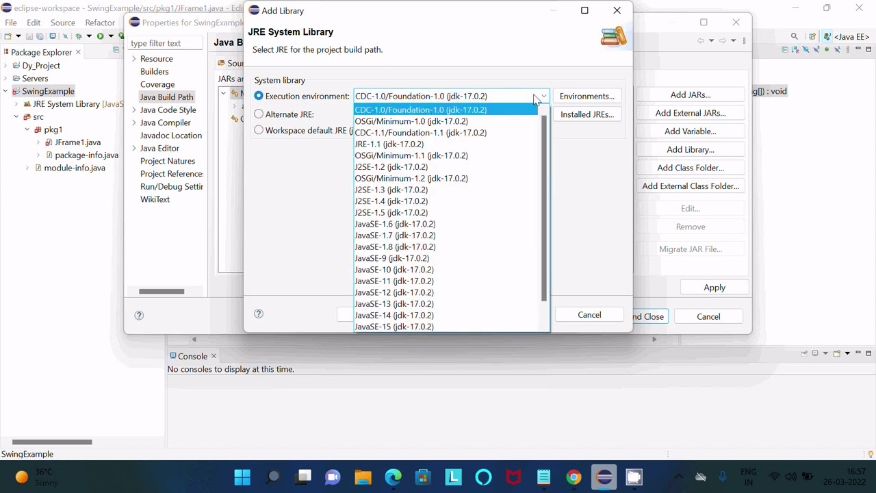 How to fix package javax.swing is not accessible
