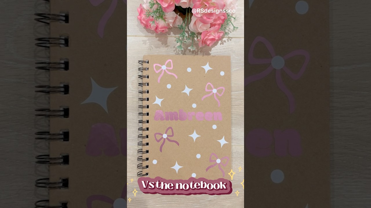 The vinyl vs the personalised name notebook. Dm me on instagram to order🎀✨