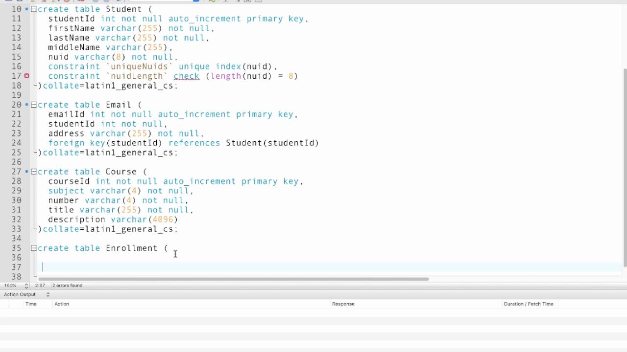 3.7 - Introduction to Databases - Database Design Demonstration