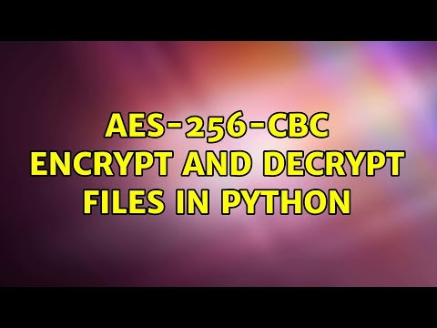 AES-256-CBC encrypt and decrypt files in Python