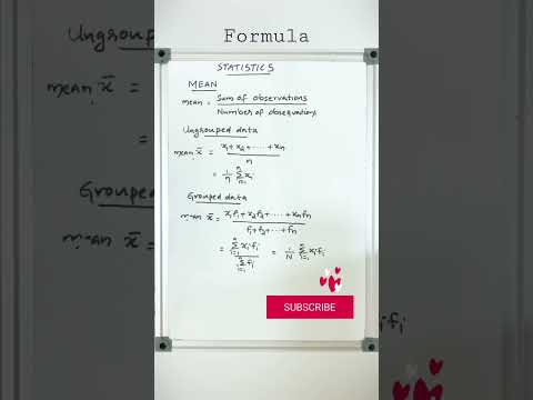 Math formula || Arithmetic mean || Statistics #mean #mathshorts