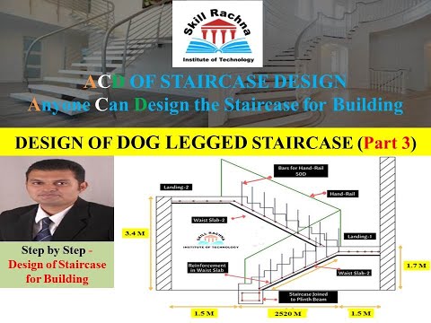 Staircase Design // Design of Dog Legged Stair // RCC Staircase Design