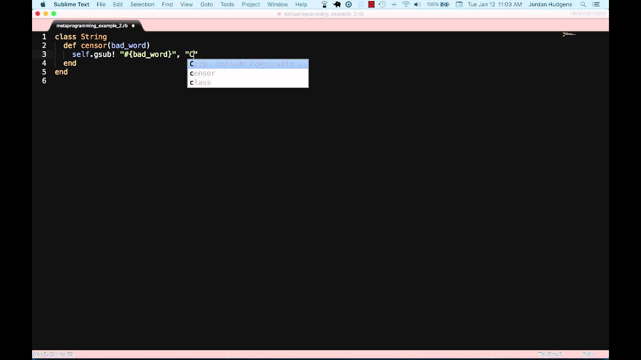 Metaprogramming techniques with the Ruby String class