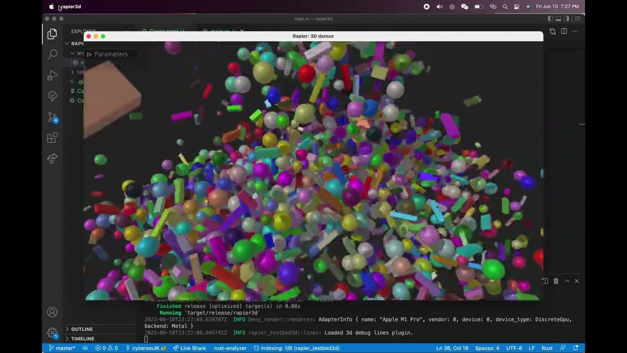 Physics Simulation in Rust